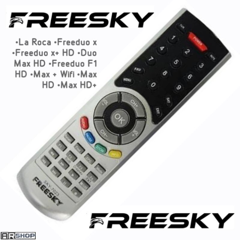 Controle Receptor Freesky 7023 Freeduo X / Freesky max + HI-FI / Freesky duo Max / Freesky F1 ...