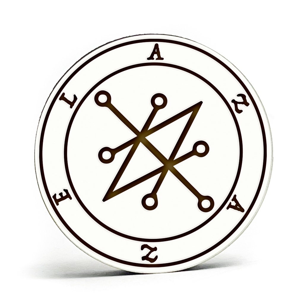Sigilo de AZAZEL em MDF Branco 6 cm Goetia Ritual Altar | Shopee Brasil