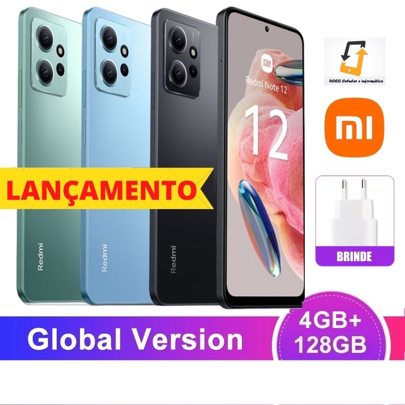 Xiaomi Redmi Note 12 4G Dual Sim 128GB cinza 4GB RAM - Versão Global ...