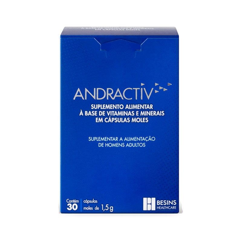 Suplemento alimentar Andractiv Homens adultos 30 Cápsulas | Shopee Brasil