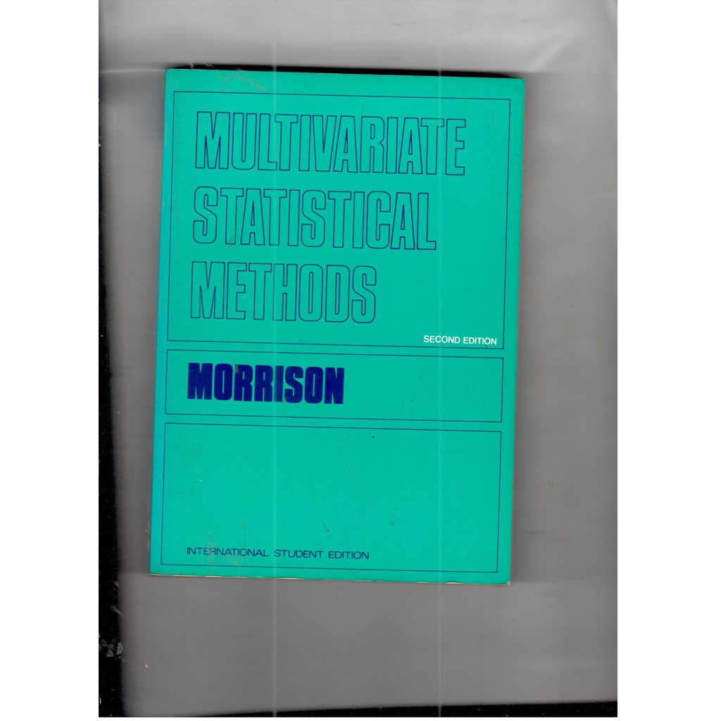 Multivariate Statiscal Methods de Morrison | Shopee Brasil