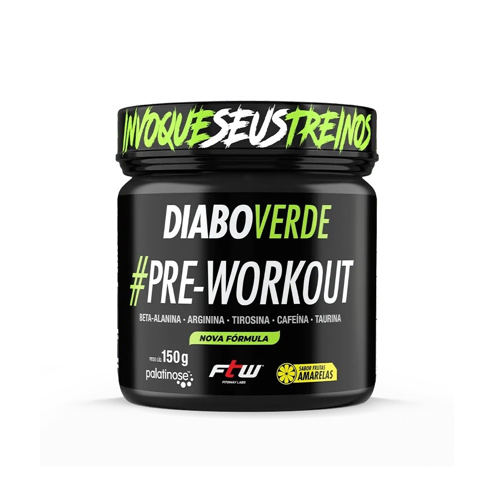 Diabo Verde #Pre-Workout Pote 150g - FTW Fitoway | Shopee Brasil