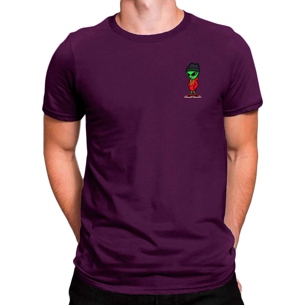 Camiseta Basica Alien Rapper Classic Algodao Camisa Gola Redonda AE1 ...