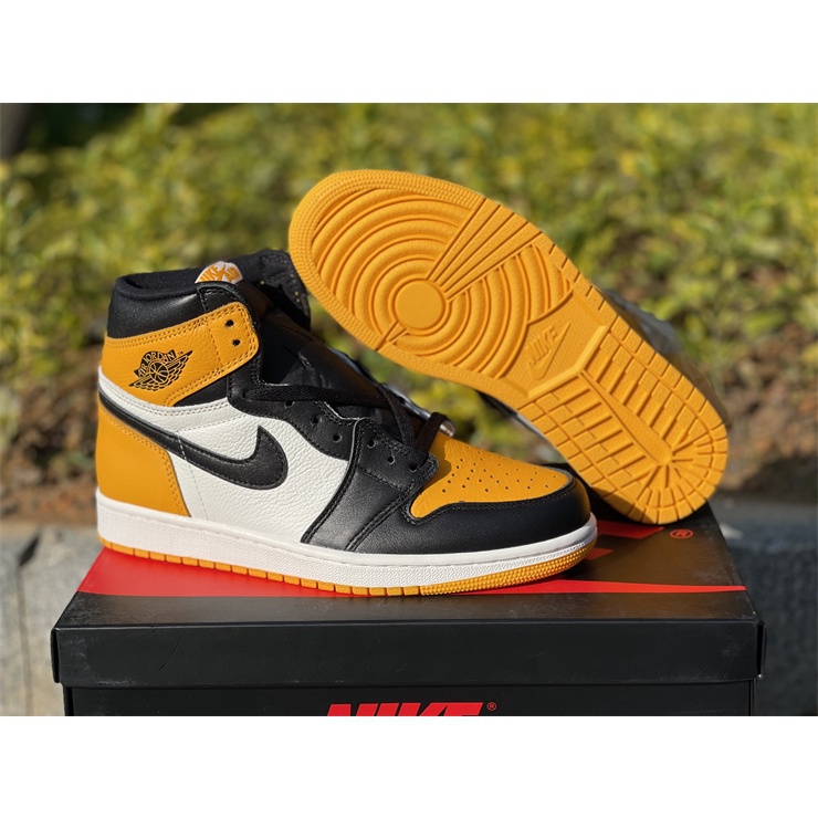 2022 Novo Air Jordan 1 Alto OG Táxi Amarelo 555088-711 | Shopee Brasil