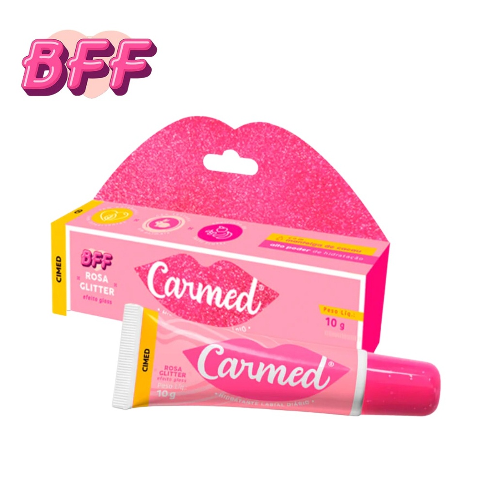 Hidratante Labial Carmed Bff Rosa Glitter Efeito Gloss 10g | Shopee Brasil