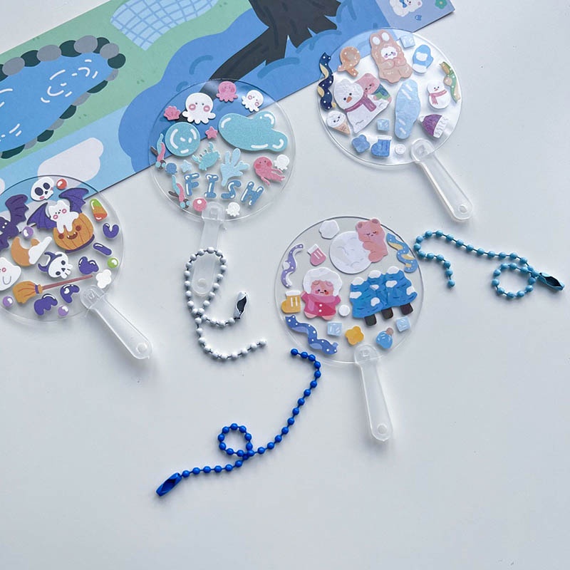 Ventilador Gudetama transparente de 5 cm, adequado para presentes ...