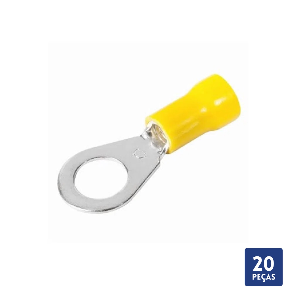 Terminal Olhal Pré-Isolado Amarelo 4mm a 6mm 20 Pçs | Shopee Brasil