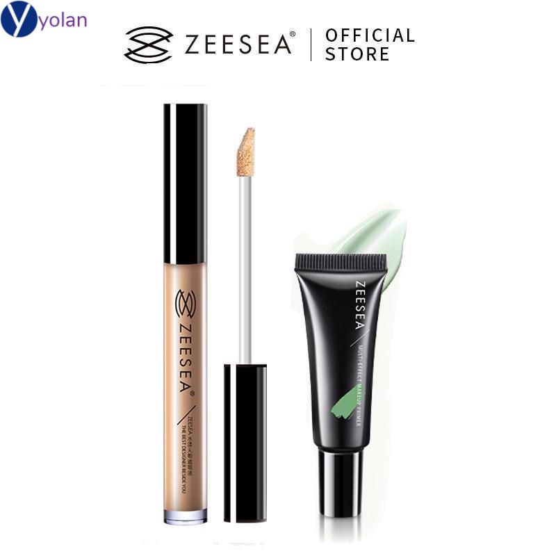 Zeesea Primer + corretivo Base de cobertura completa Blur Pore Color ...