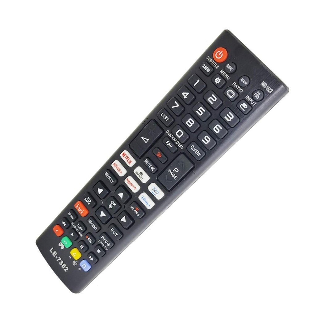 Controle Remoto TV Compatível LG Universal Smart 4K LED 3D LE 7382 ...