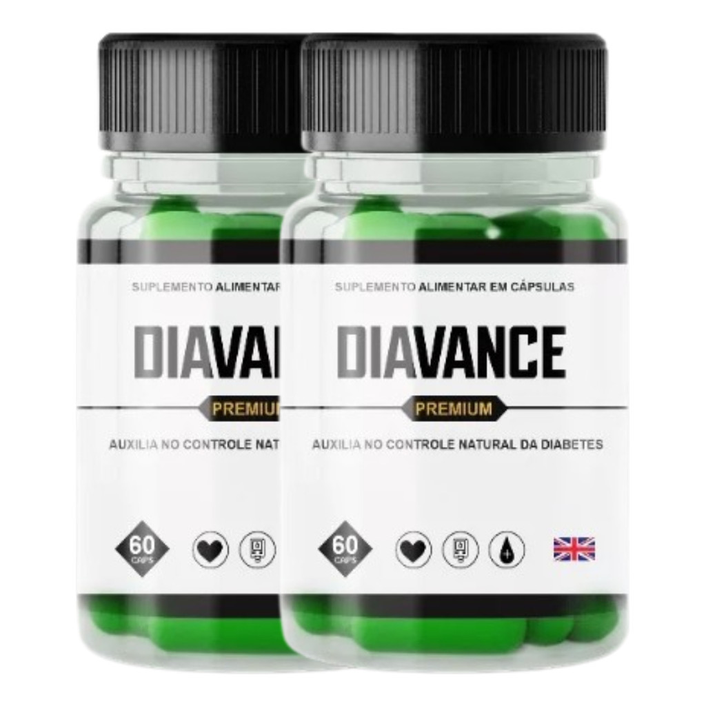 2 Potes Diavance Premium 60 Cáps Estabilidade Na Glicose | Shopee Brasil
