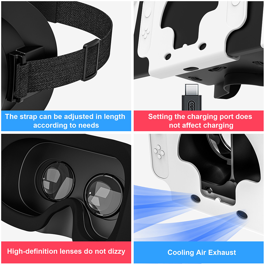 VR Headset 3D Óculos Faixa De Cabeça Confortável Ergonômica Para ...