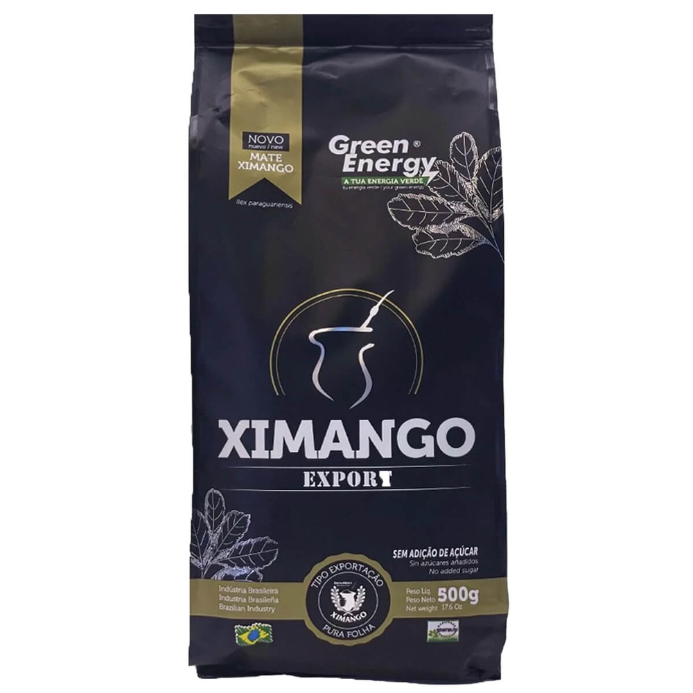 Erva Mate de Chimarrão Ximango 500g Pura Folha Export Sem Açúcar Green ...