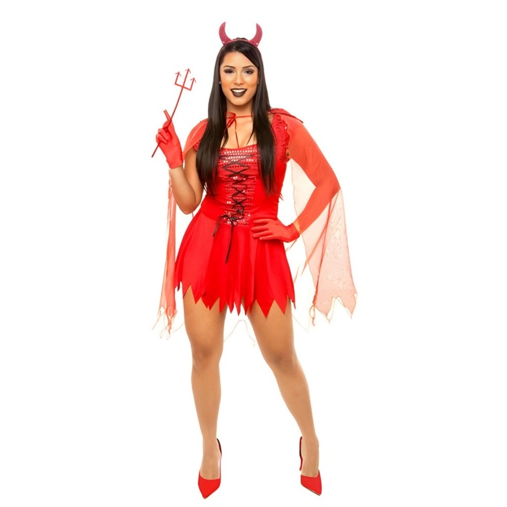 Fantasia Diabinha Halloween Adulto | Shopee Brasil
