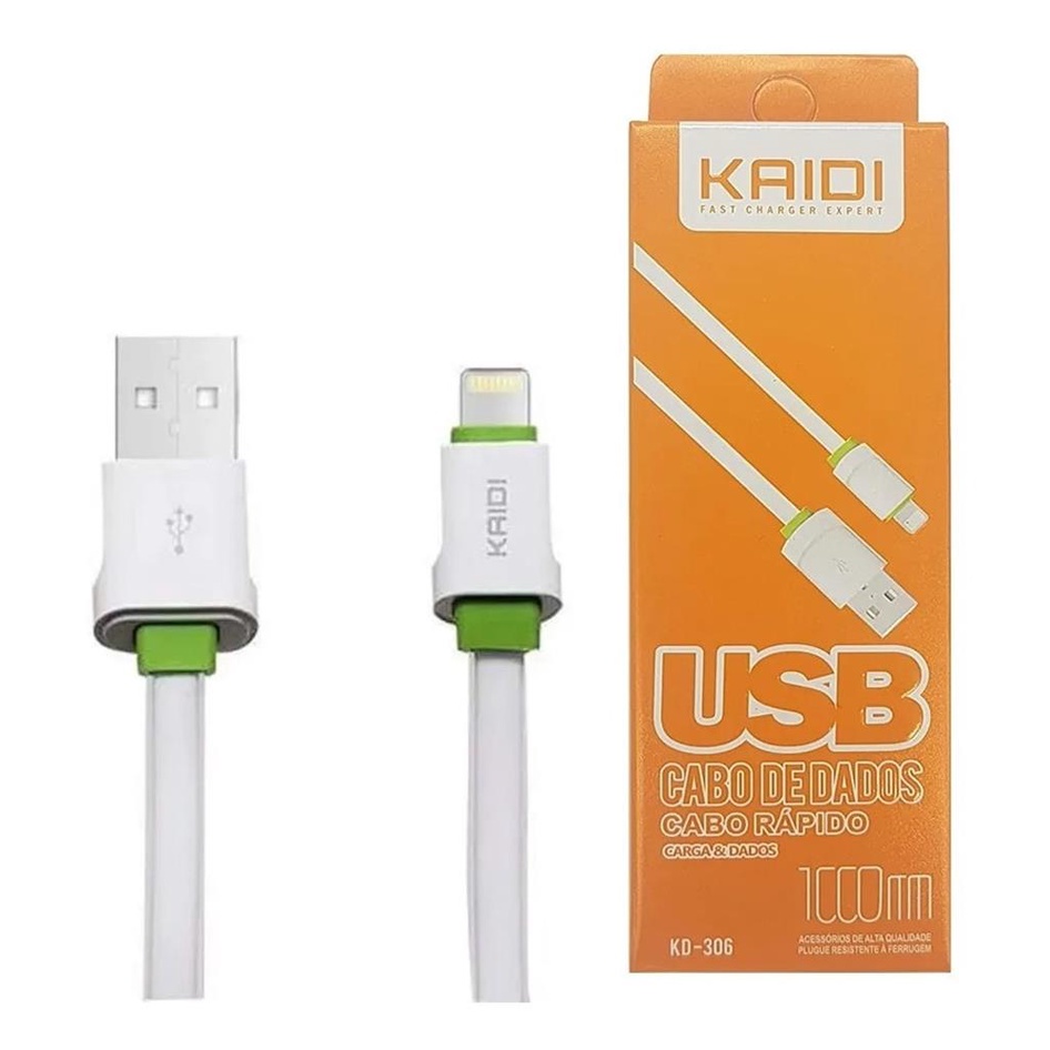 Cabo Carregador Micro Usb V8/ tipoc /iphone/ Kaidi Turbo Reforçado ...