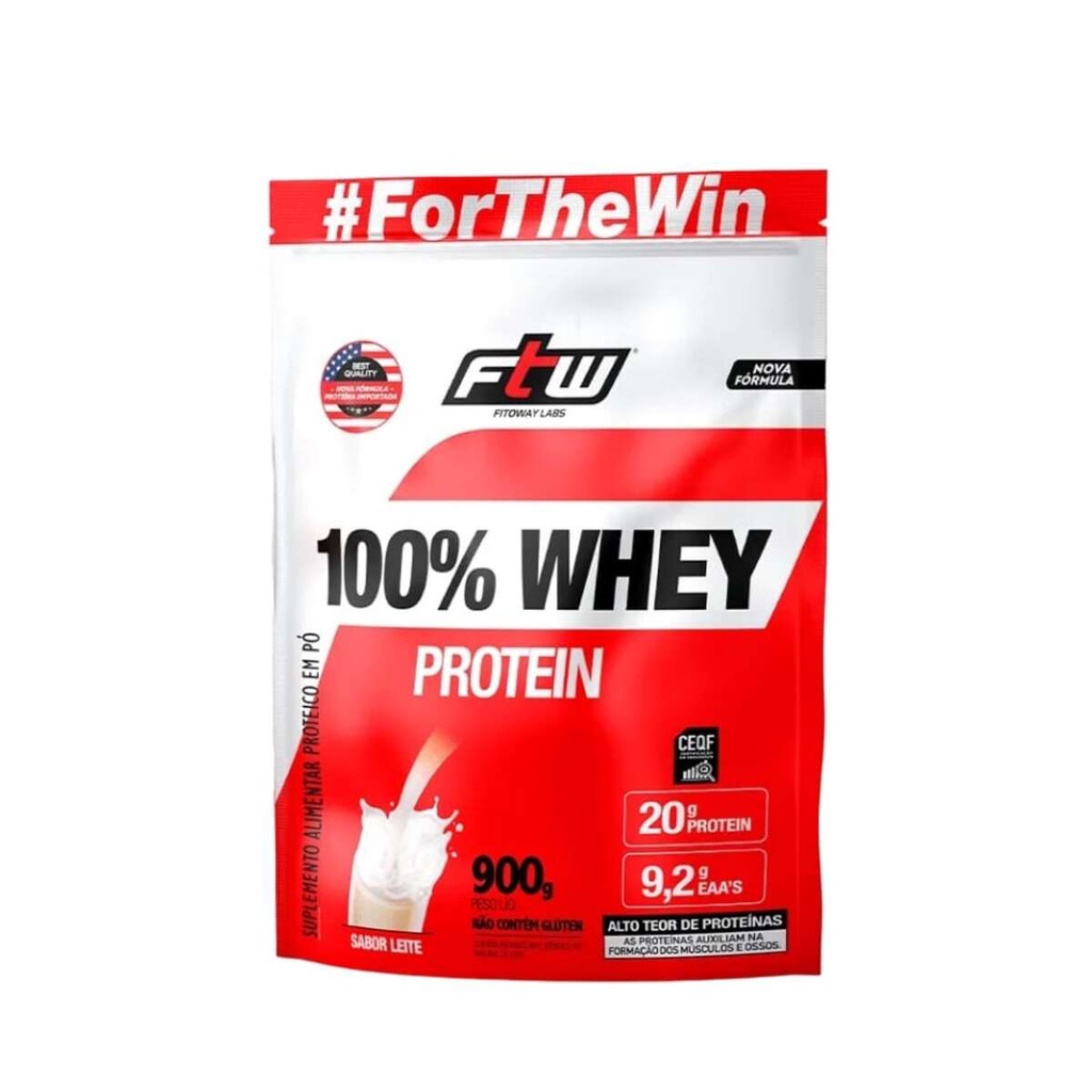 Whey Protein Ftw 100% Whey Refil - 900g- Leite | Shopee Brasil