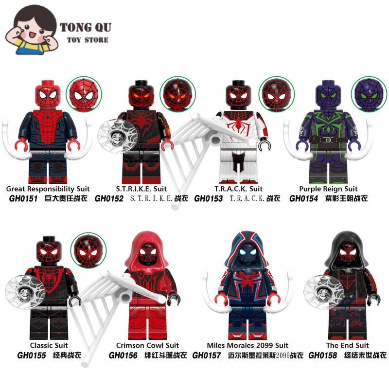 Superhero Minifigures Spider-Man Building Block Coleção de Brinquedos ...