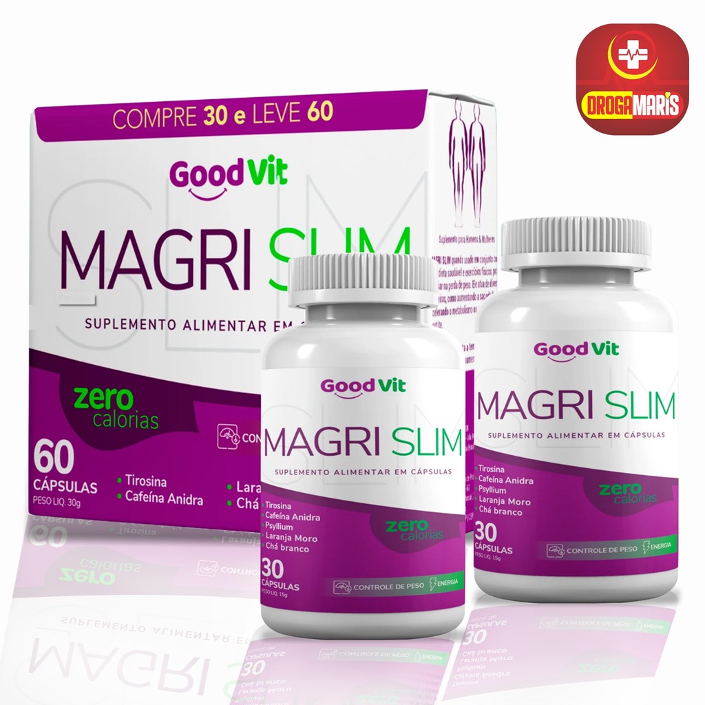 Magri Slim 60 cápsulas 500mg Good Vit - Suplemento para controle do ...