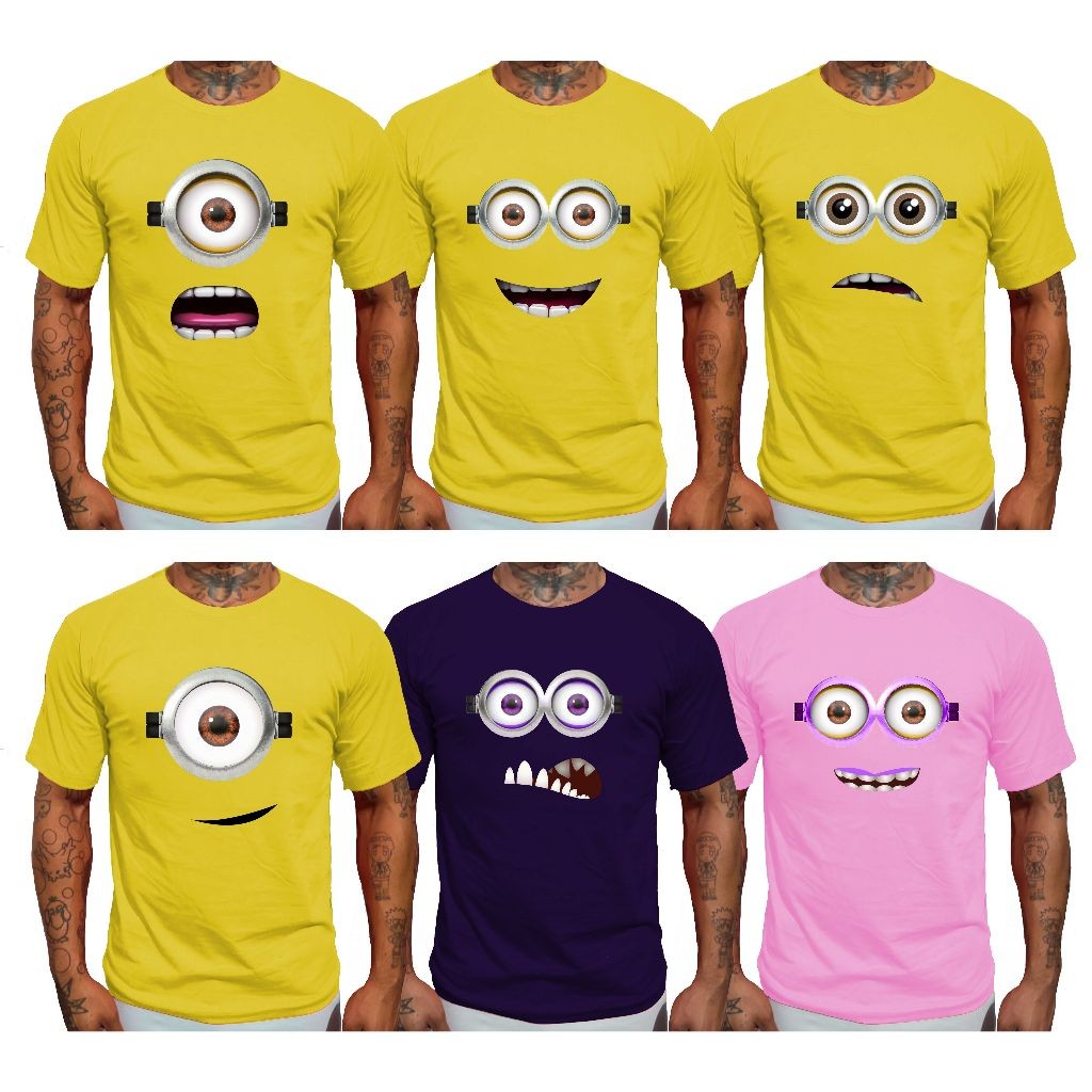 Camiseta Minions personagens | Shopee Brasil