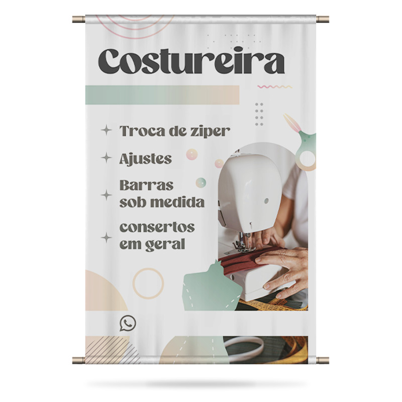 Banner Comercial Pronto Costureira Conserto De Roupas - 40 cm x 60 cm ...