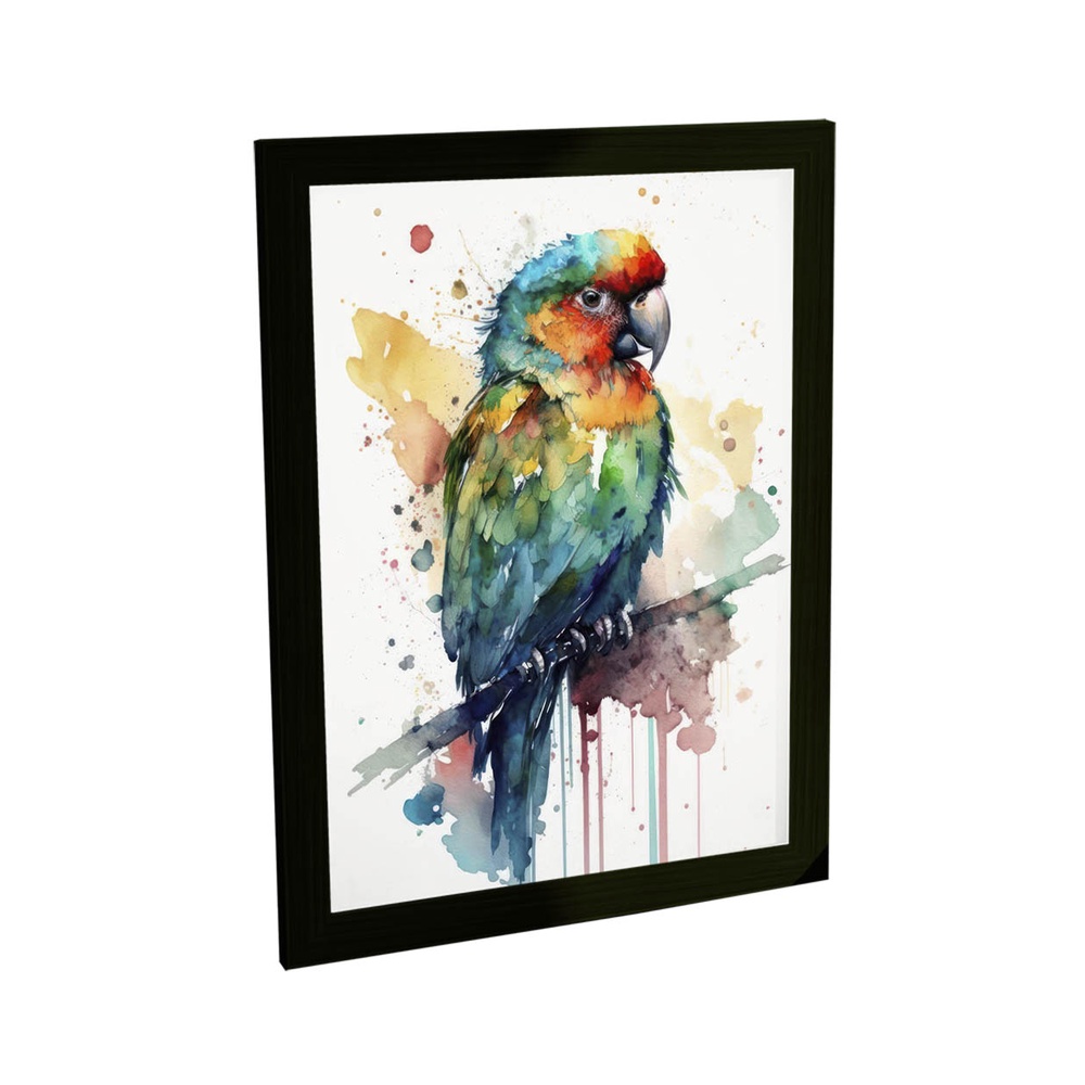 Quadro Decorativo A4 Arara Colorida Pintura Aquarela Animais | Shopee ...