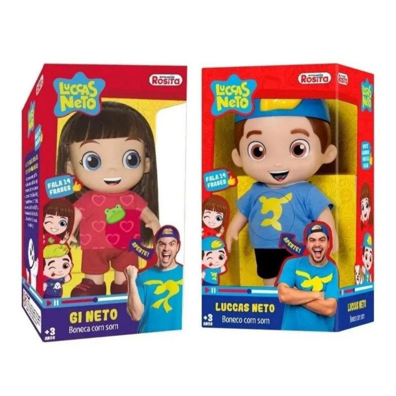 kit Lucas neto e gi neto Boneca gi boneco Lucas neto aventureiros fala ...
