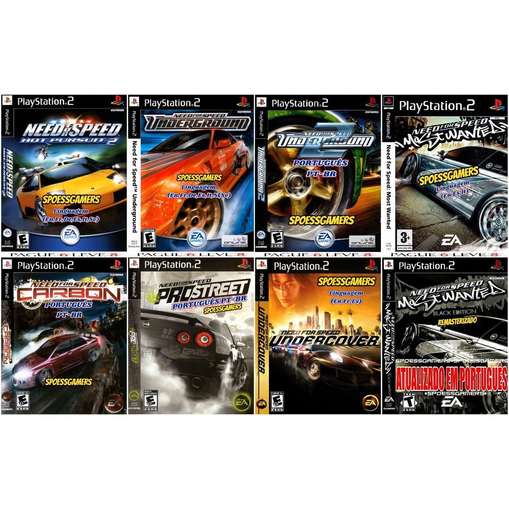 Jogo Ps 2 Need For Speed Collection (8 s) Ps2 Desbloqueado | Shopee Brasil