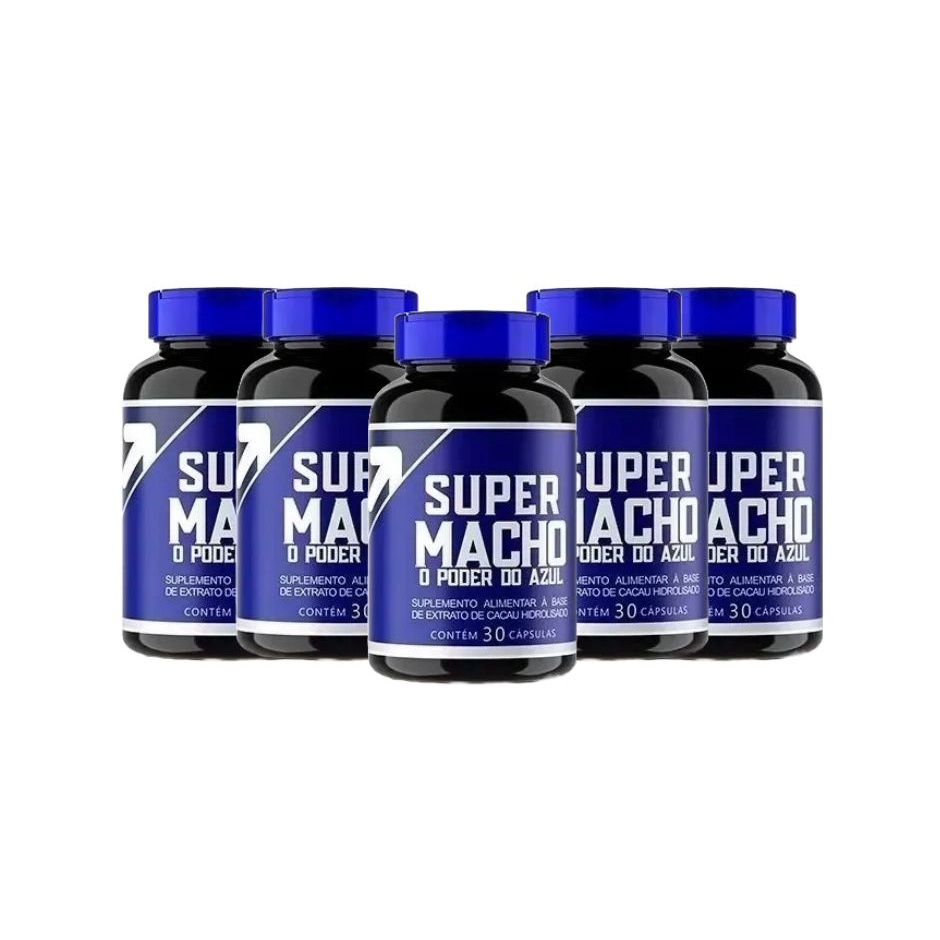5 Potes Super Macho Premium 30 Cápsulas - Original | Shopee Brasil