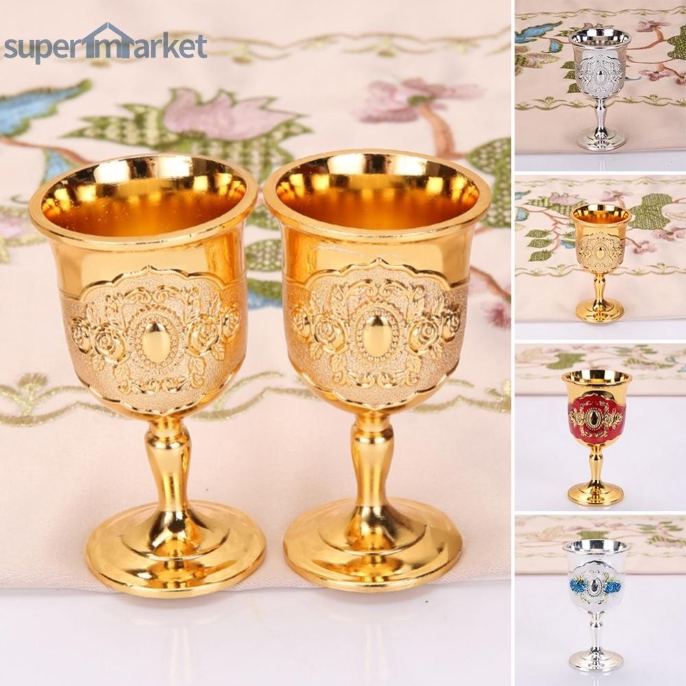 Taça De Vinho Alloy Home Bebidas Criativas Retro Gold Estilo Europeu ...