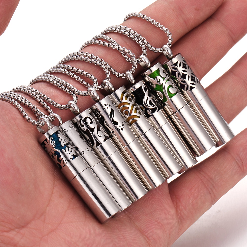 Colares De Aromaterapia De Aço Inoxidável Fragrâncias Difusores De Óleo ...