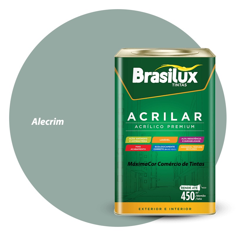Tinta Alecrim Acrilar Fosca Premium Brasilux 16L | Shopee Brasil
