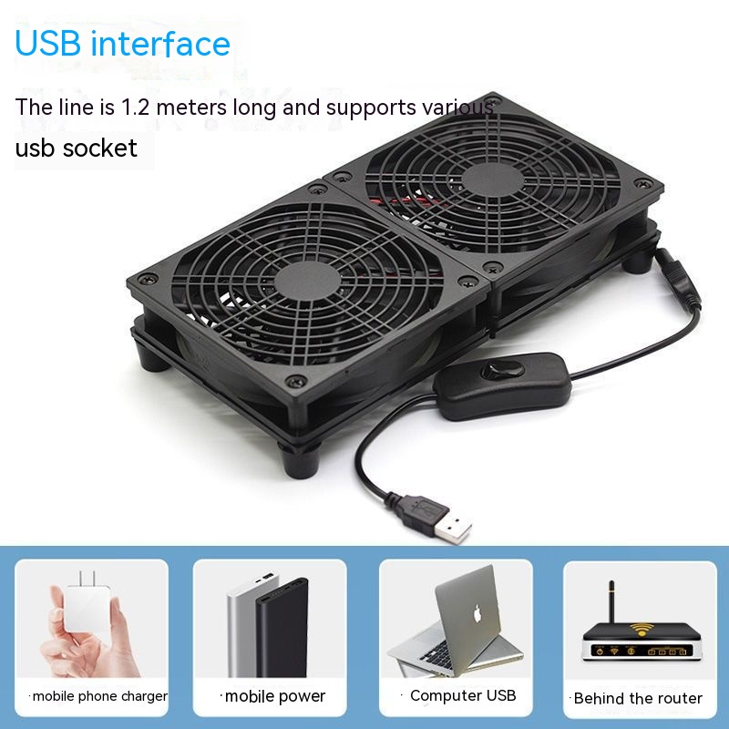 Router Cooling Fan Rack Notebook Modem Óptico De Banda Larga TV Set-Top ...