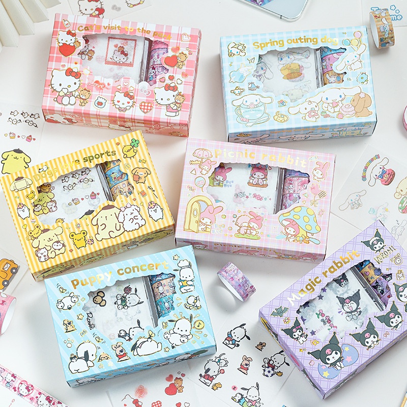 Sanrio Kuromi Melody Cinnamoroll Hello Kitty Conjunto De Adesivos De ...