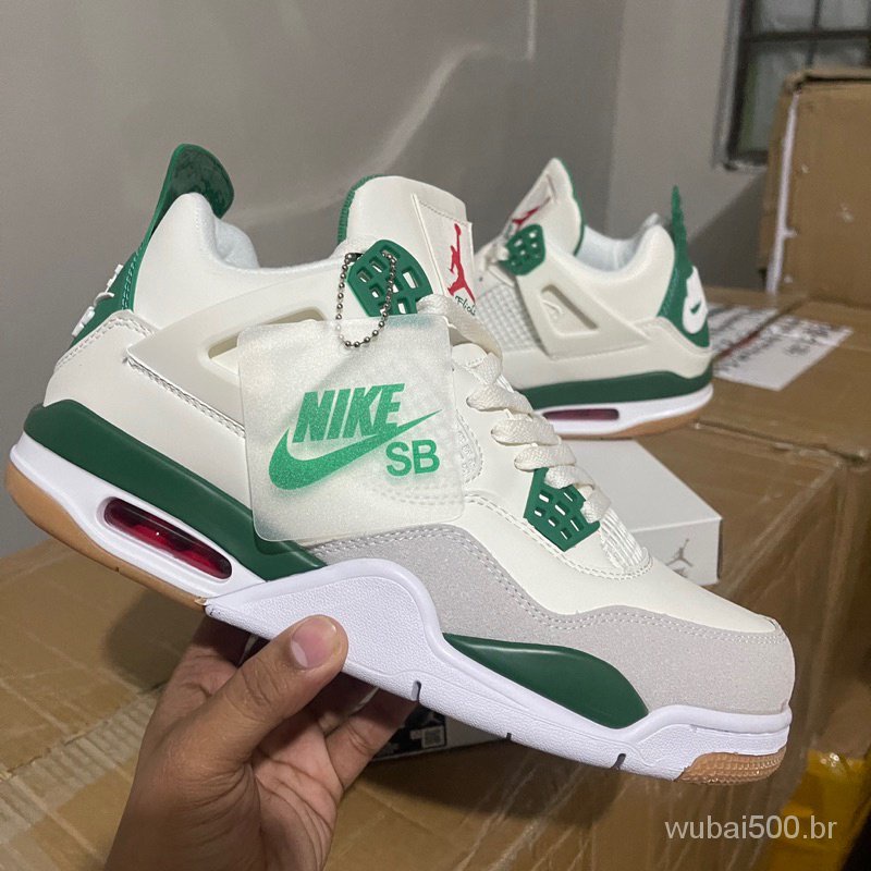 Air Jordan 4 x Nike SB 'Verde' (homens e mulheres) | Shopee Brasil