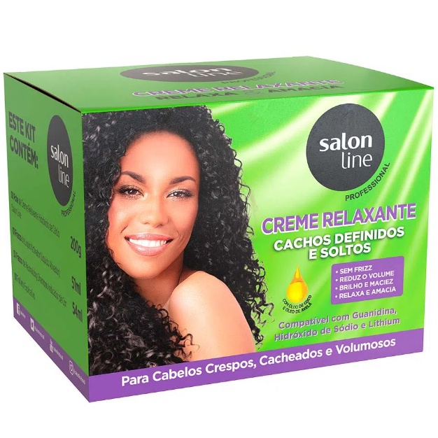 Creme Relaxante Salon Line - Cachos Definidos e Soltos | Shopee Brasil