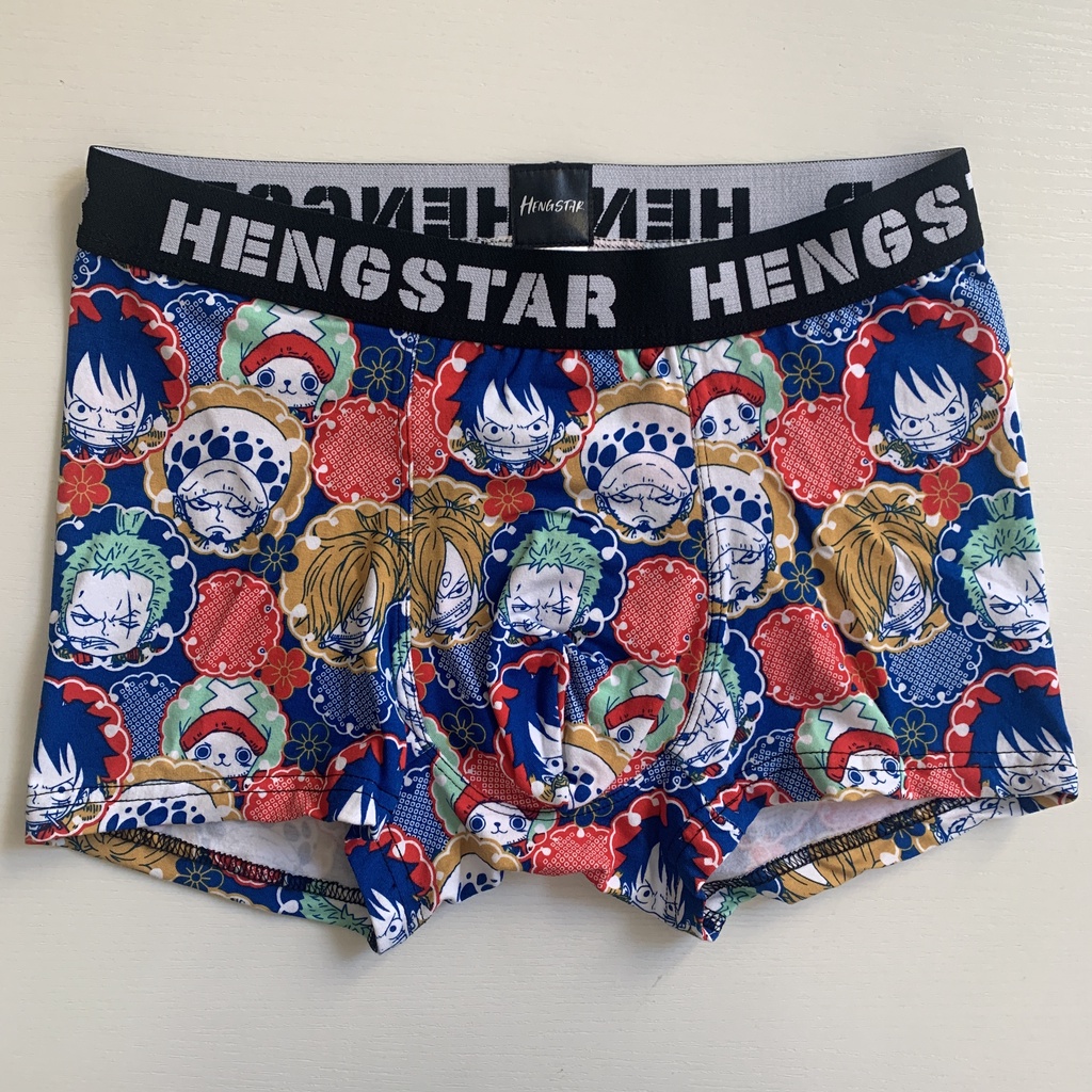 Mais Tamanho L-3XL Dragon Ball Pirate King Luffy Doraemon Cuecas De ...