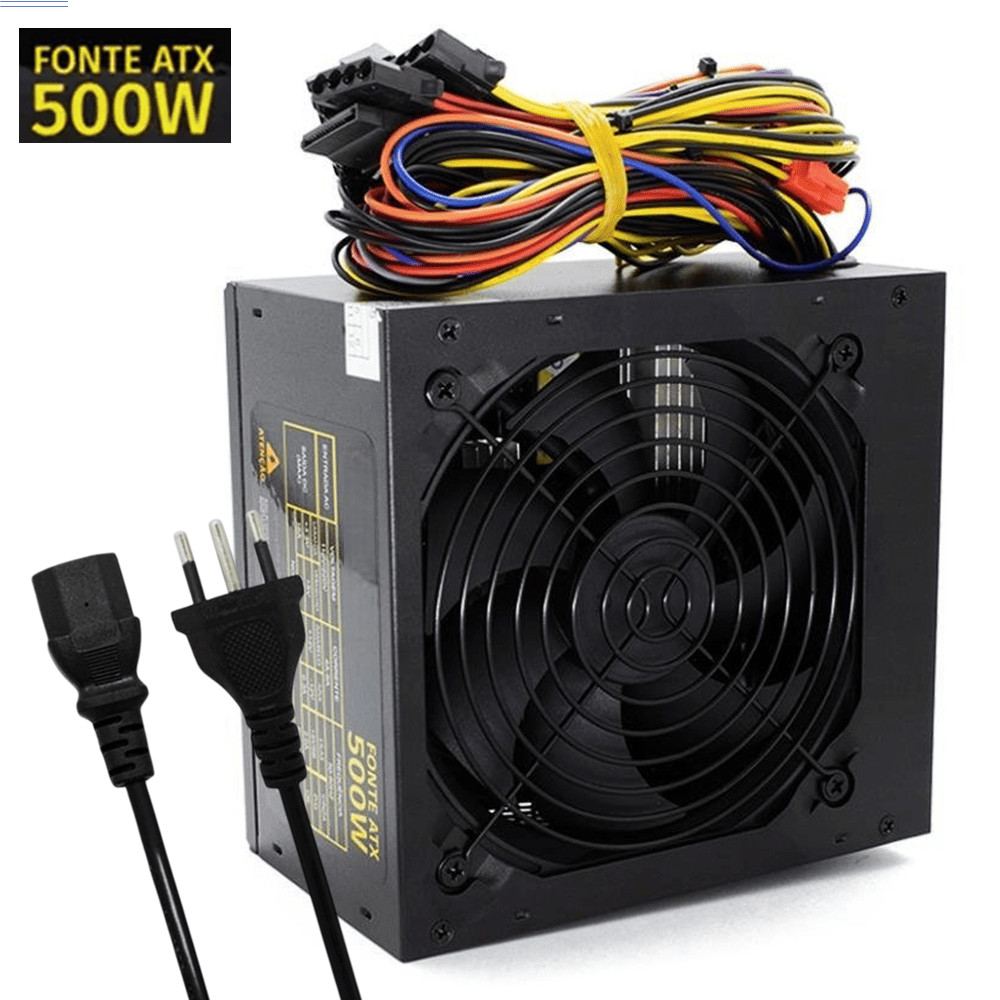Fonte ATX 500W Conectores SATA, IDE e PCI-express HDW0002 | Shopee Brasil