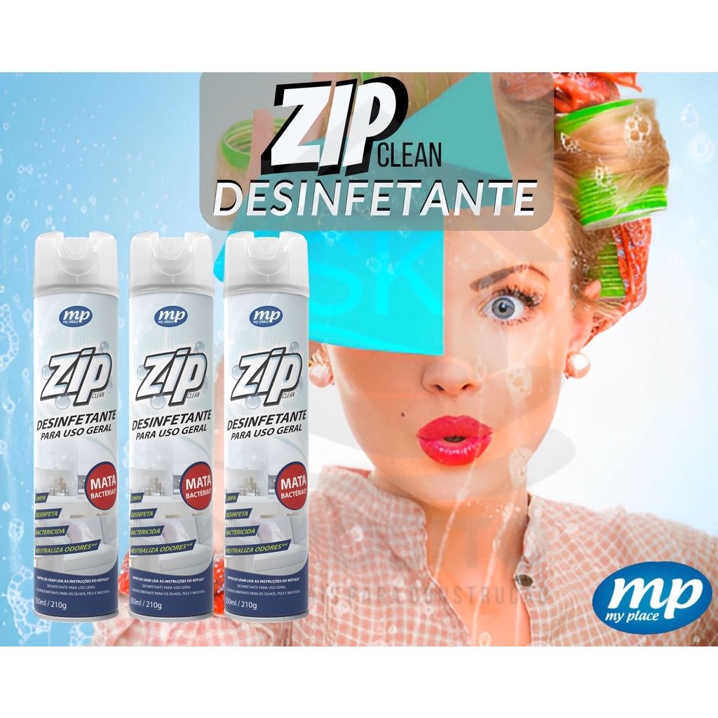 Desinfetante Spray Zip Clean My Place | Shopee Brasil