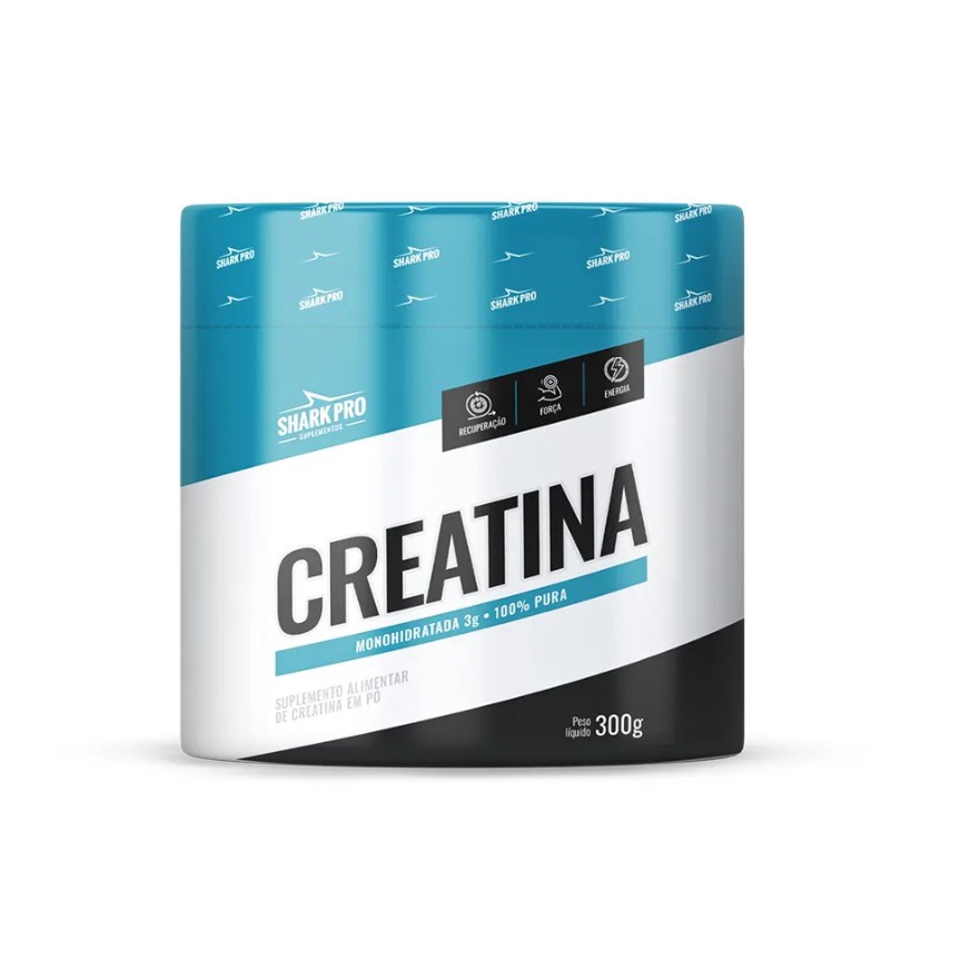 Creatina Monohidratada Sabor Natural 300g Shark Pro | Shopee Brasil