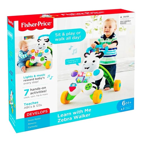 Andador Musical Zebra - Fisher Price - Mattel DLH48 | Shopee Brasil