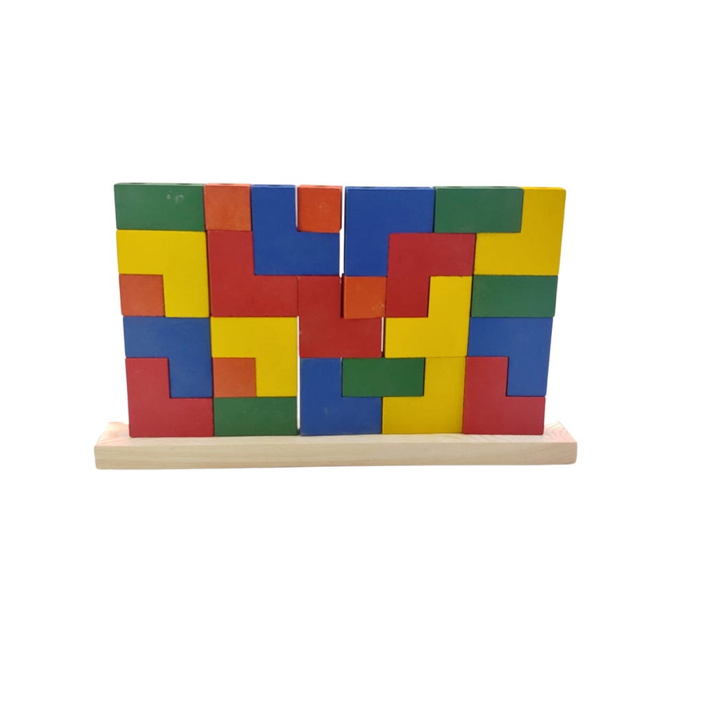 Brinquedo Tetris Vertical Blocos de Encaixe Formas Pedagógico Educativo ...