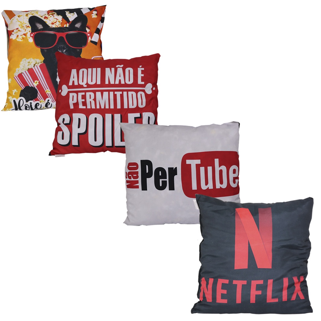 Kit Almofadas Cheia Para Sala Quarto 35x35 Sofá NETFLIX | Shopee Brasil