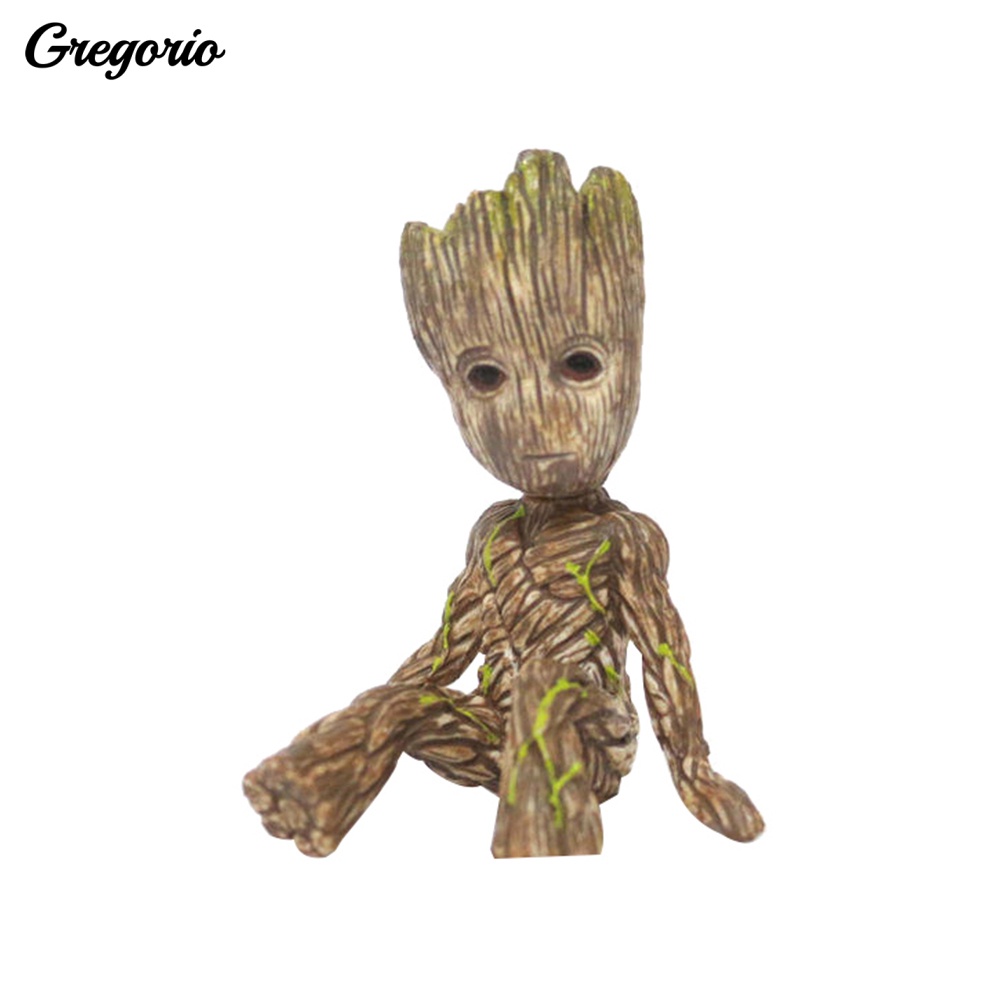 GRD-Guardianos Da Galaxy Sitting Tree Man Figura Doll Groot Modelo De ...