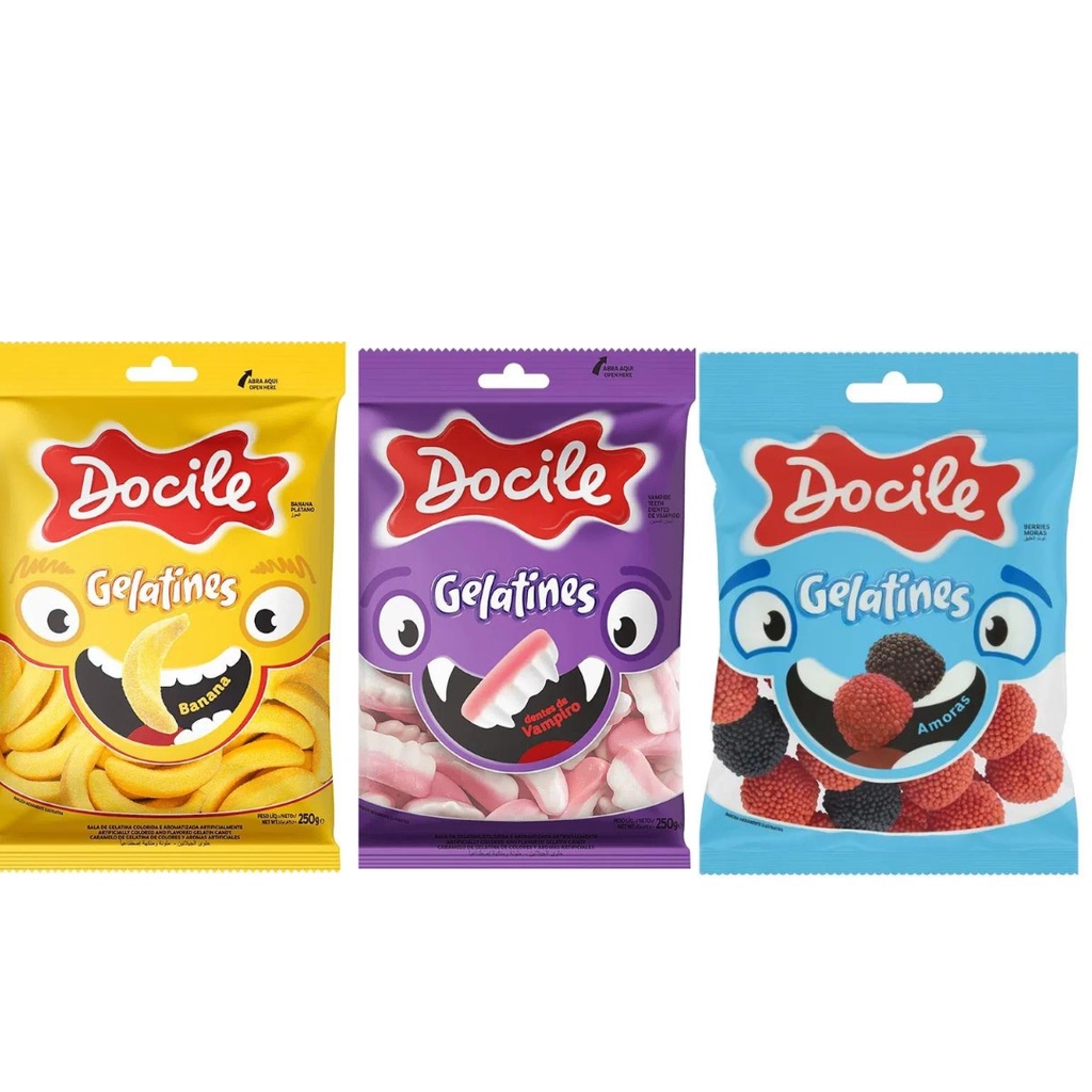 Gelatines Docile Vários Sabores 250g | Shopee Brasil