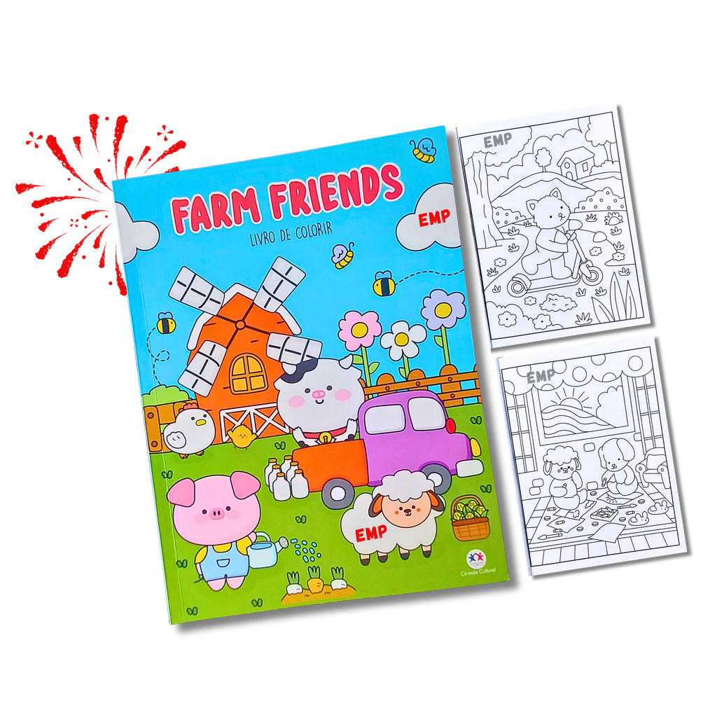 Livro Infantil de Colorir Farm Friends | Shopee Brasil