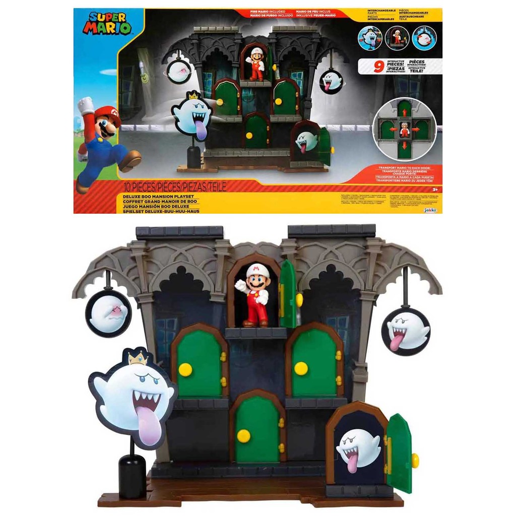 Playset Super Mario deluxe Mansão Fantasma do Boo Jakks | Shopee Brasil