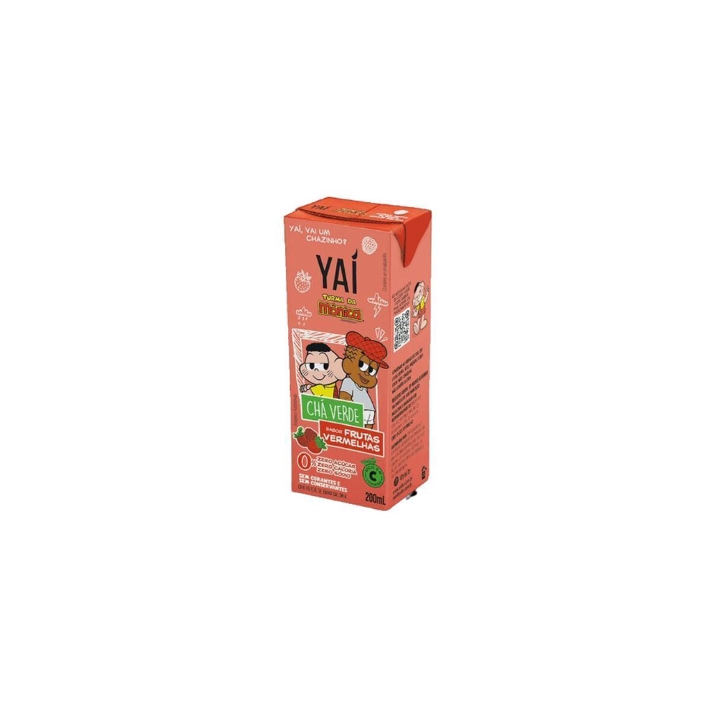 Cha Verde Frutas Vermelhas Turma Da Monica Zero Yai 200ml | Shopee Brasil
