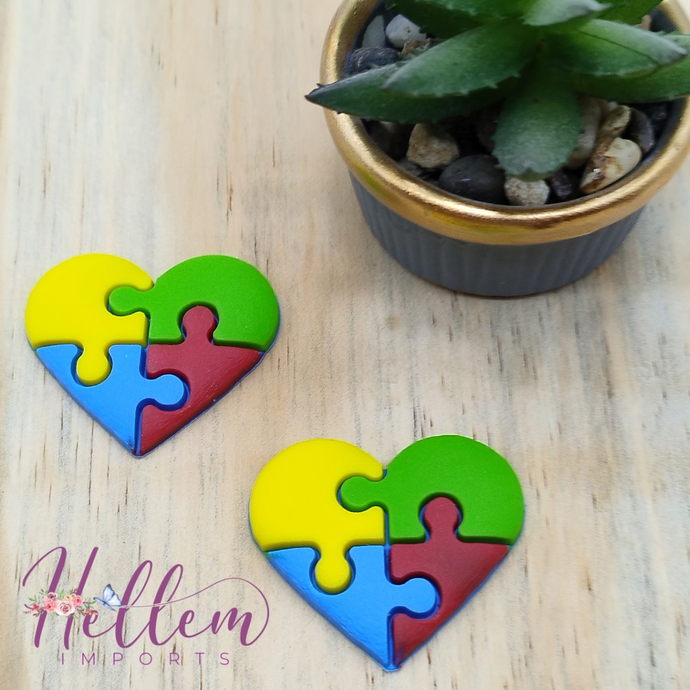 Aplique Coração Autismo 35x30mm Emborrachado (2 peças) | Shopee Brasil