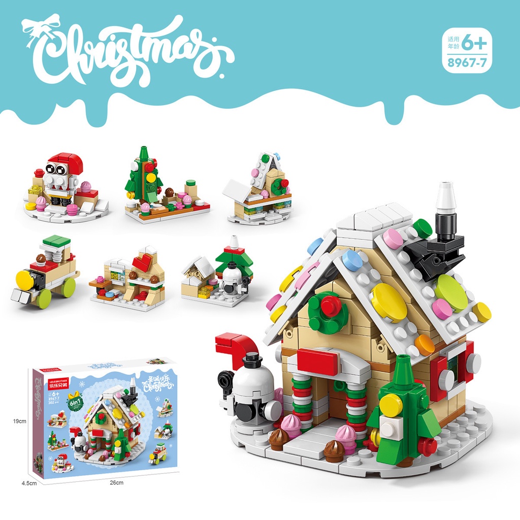 Blocos de Natal Elk Christmas Tree Building Blocks Pequenos blocos de ...
