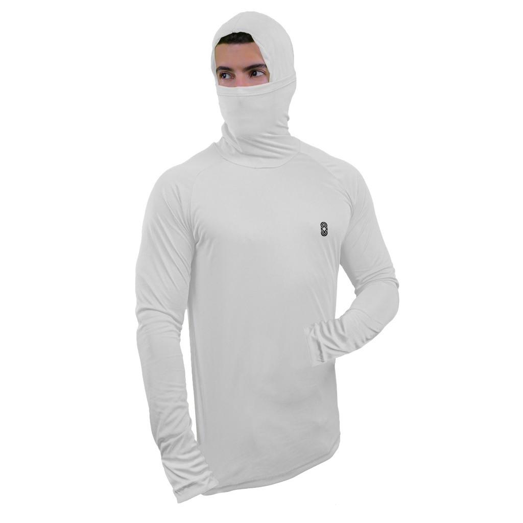 Camiseta Skube Com Máscara e Capuz Proteção UV 50+ Dry Fit Segunda Pele ...