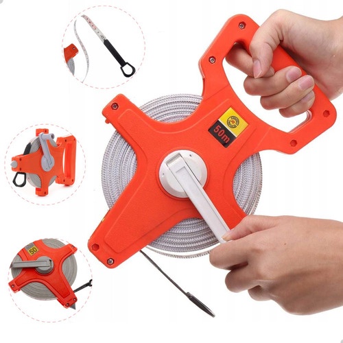 Trena Longa Fita De Vidro Métrica 50 Metros Com Manivela | Shopee Brasil